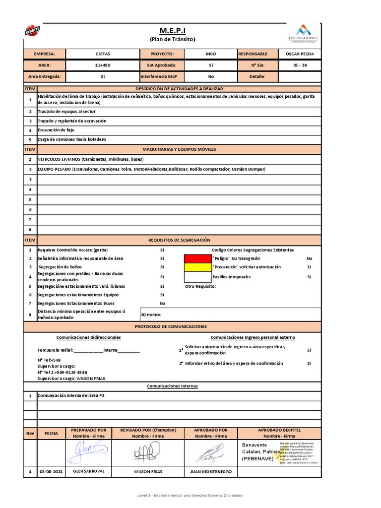MEPI TRAMO 5A REV BECHTEL 08-08-21 | PDF | Vehículos terrestres | Vehículos