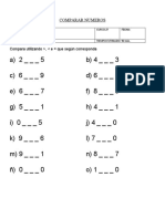 Comparación de Números para Primer Grado | PDF