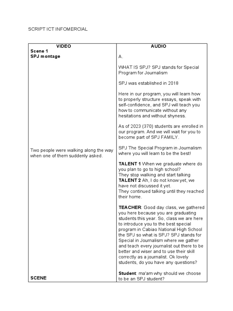 Group 2 Infomercial Script | PDF | Psychology | Cognition