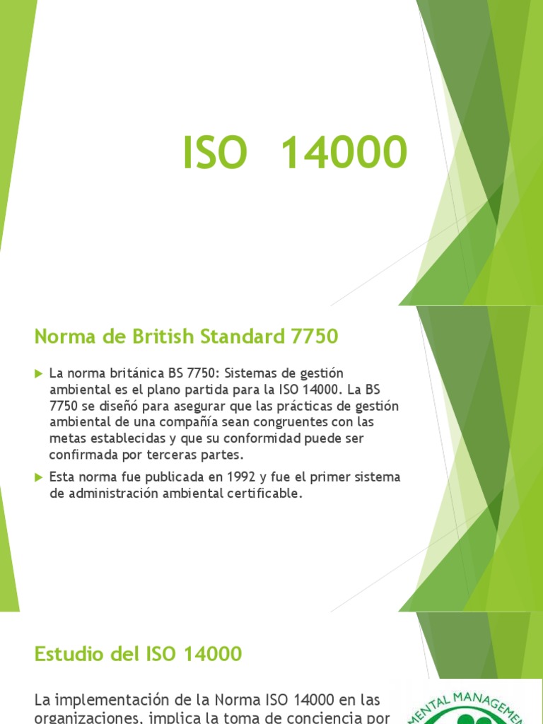 Iso 14000 | PDF | Entorno natural | Economias