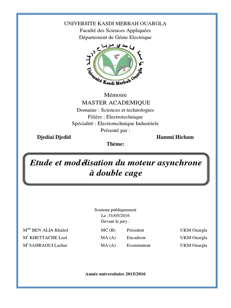 Modélisation du moteur asynchrone à double cage | PDF | Champ ...