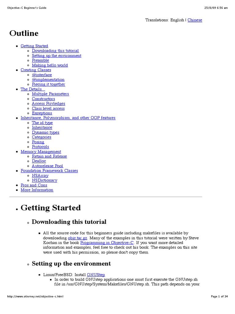 Objective-C Beginner's Guide | PDF | Objective C | Class (Computer Programming)