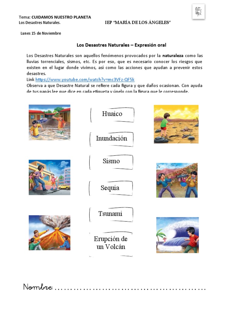 Semana Del 15 Al 19 de Nov - Desastres Naturales | PDF | Desastres ...