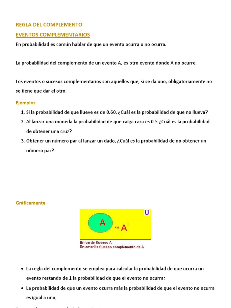 S32 Eventos Complementarios | PDF | Probabilidad | Física Aplicada e Interdisciplinaria
