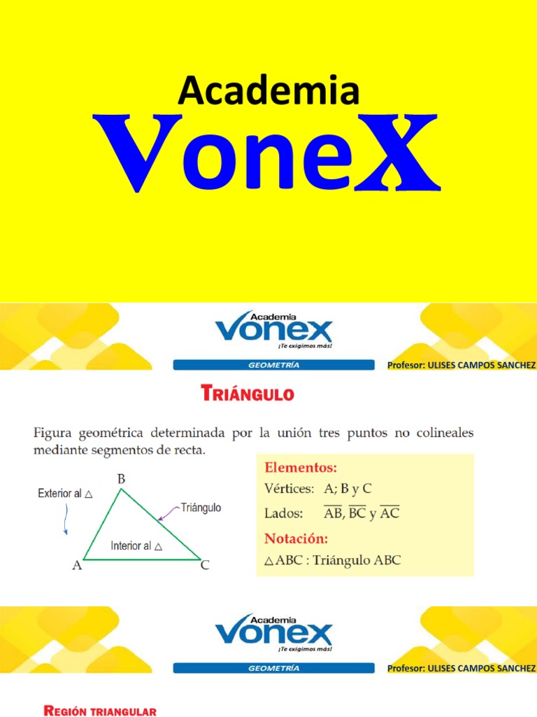 Propiedades geométricas de los triángulos | PDF | Triángulo | Geometría ...