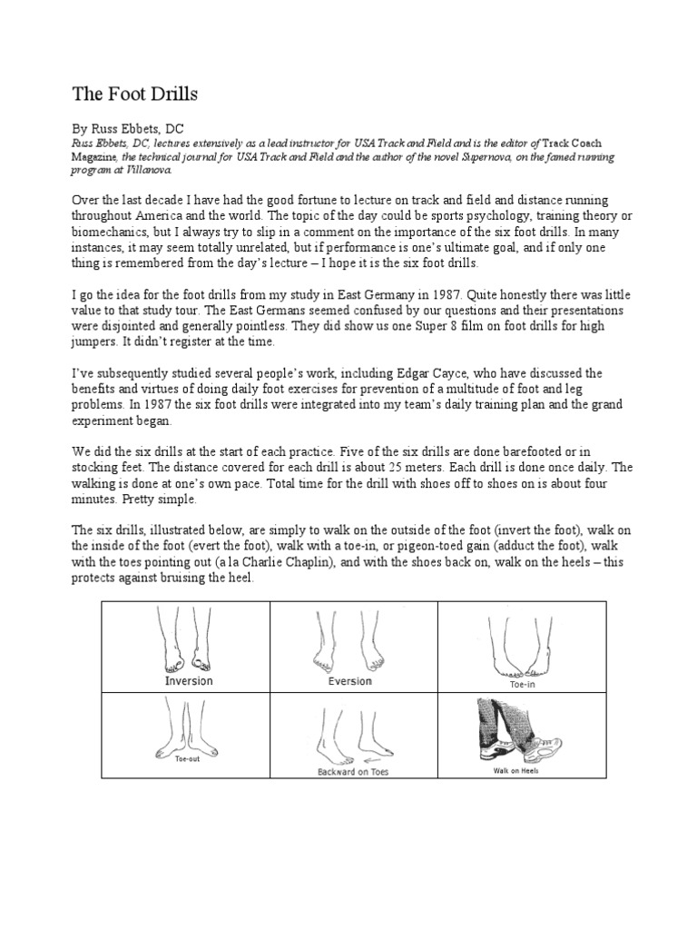 Foot Drills | PDF | Foot | Running