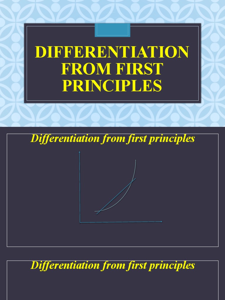 Differentiation From First Principles | PDF