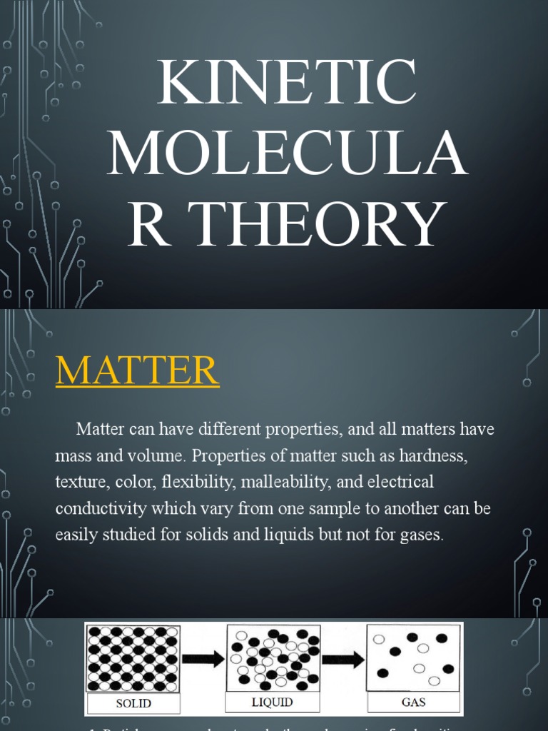 Kinetic Molecular Theory | PDF | Gases | Liquids