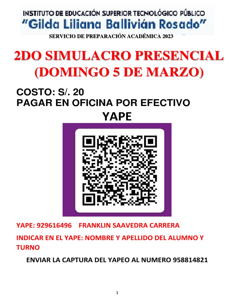 Aviso de Simulacro | PDF Aviso de Simulacro | PDF