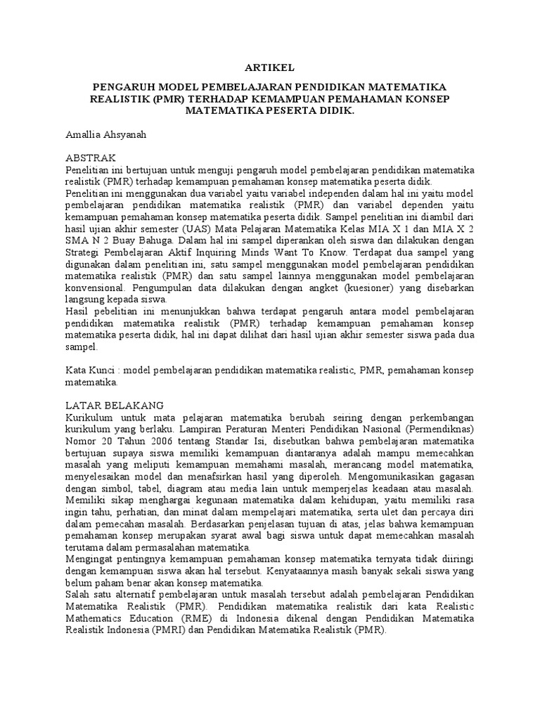 Artikel Amallia Ahsyanah (1911050257) | PDF