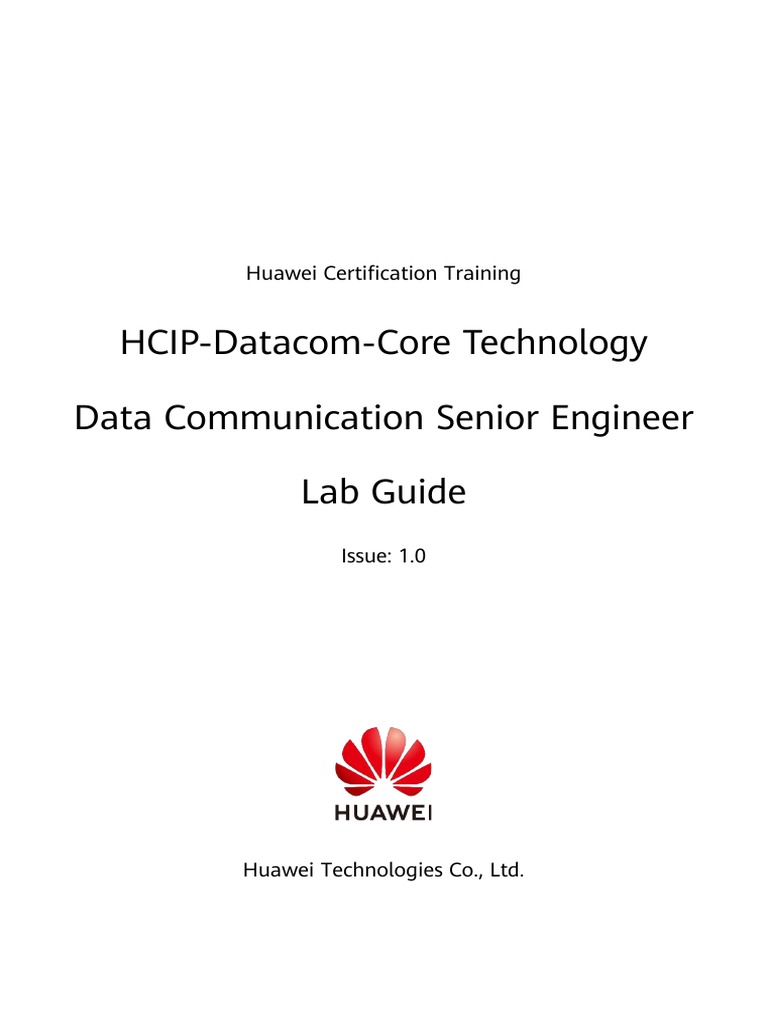 HCIP-Datacom-Core Technology V1.0 Lab Guide | PDF | Computer Network | Routing