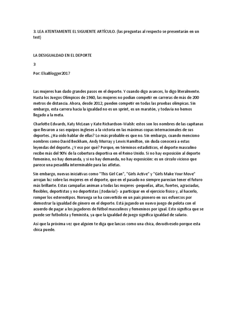 Ingles | PDF | Estudios de género | Igualdad de género
