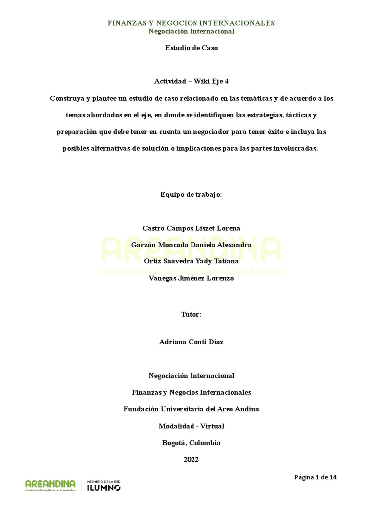 Caso Eje 4 | Descargar gratis PDF | Modelo de negocio | Innovación