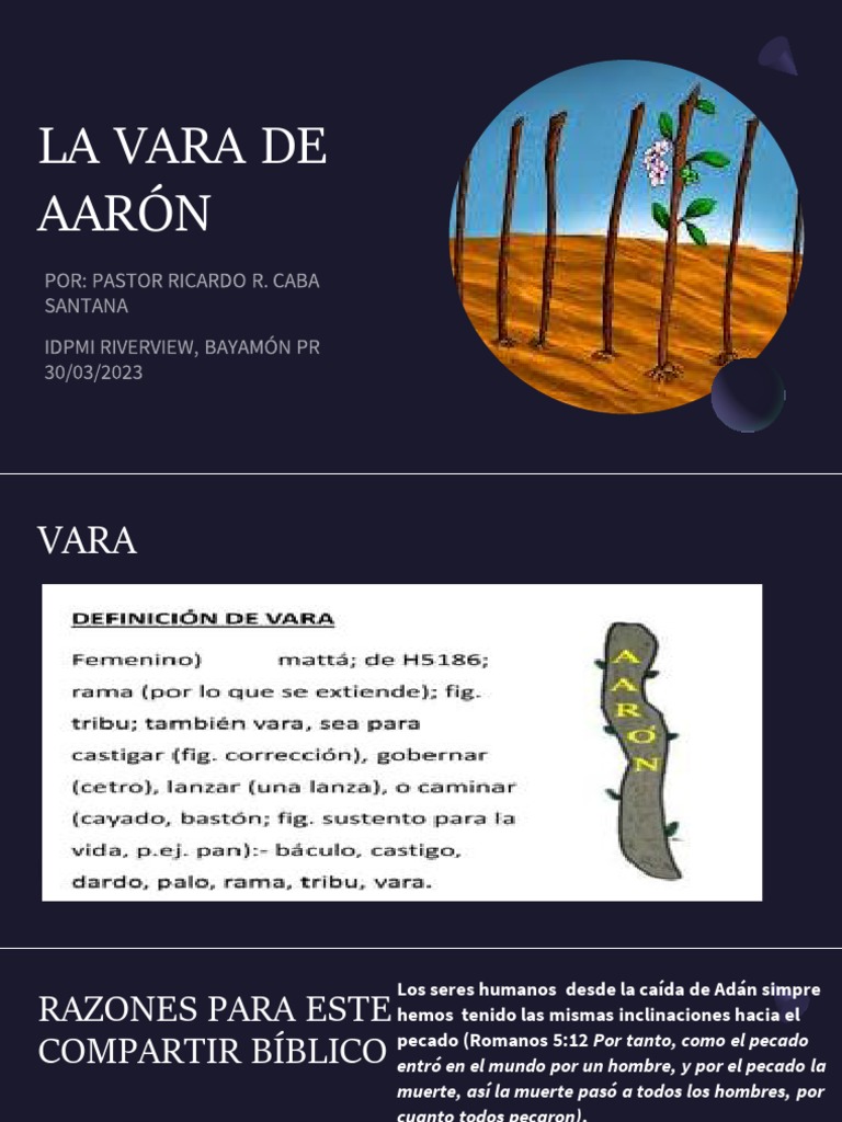 Presentación La vara de Aarón | PDF | Libro de números | Moisés