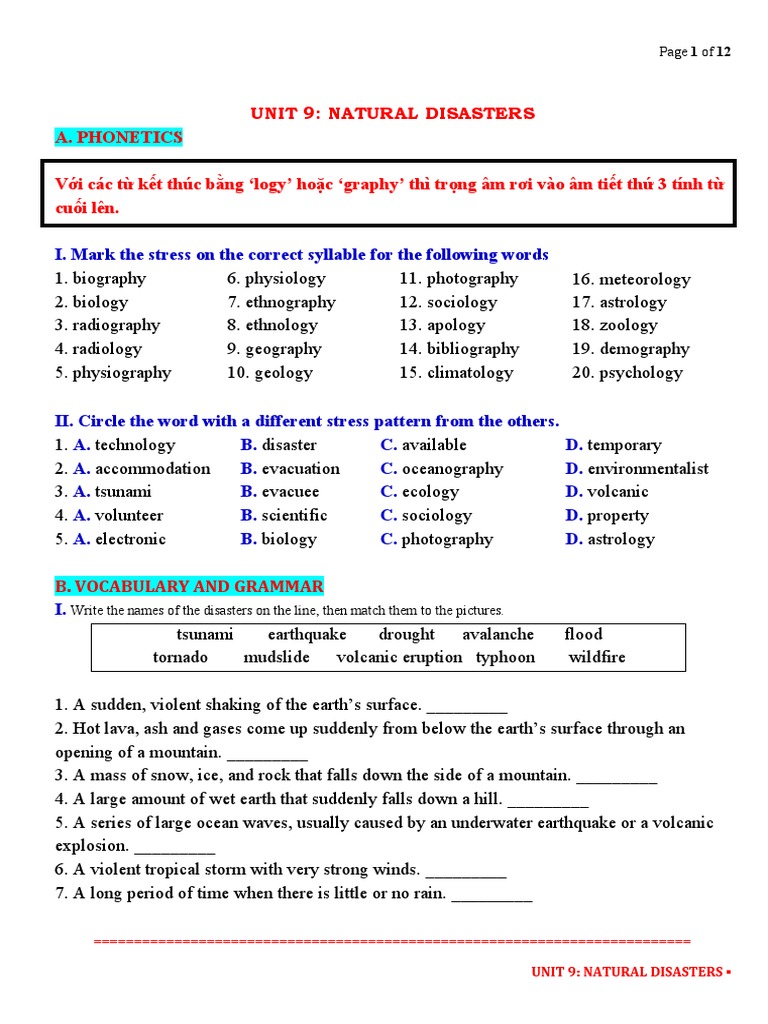 E8 Unit 9 (MLH) | PDF | Tropical Cyclones | Natural Disasters