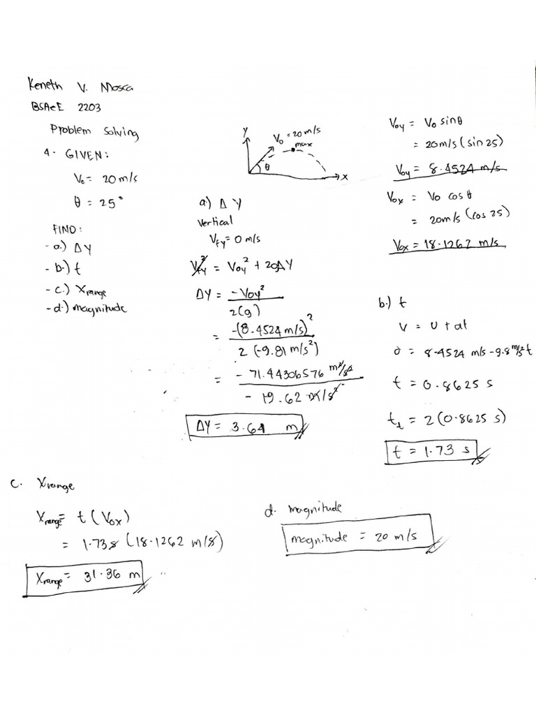 Problem Solving No. 4 | PDF