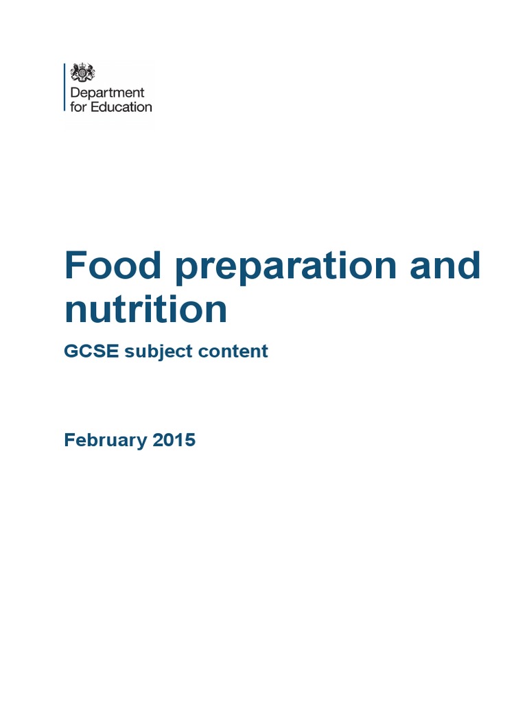 Food Preparation and Nutrition | PDF | Diet & Nutrition | Diet (Nutrition)
