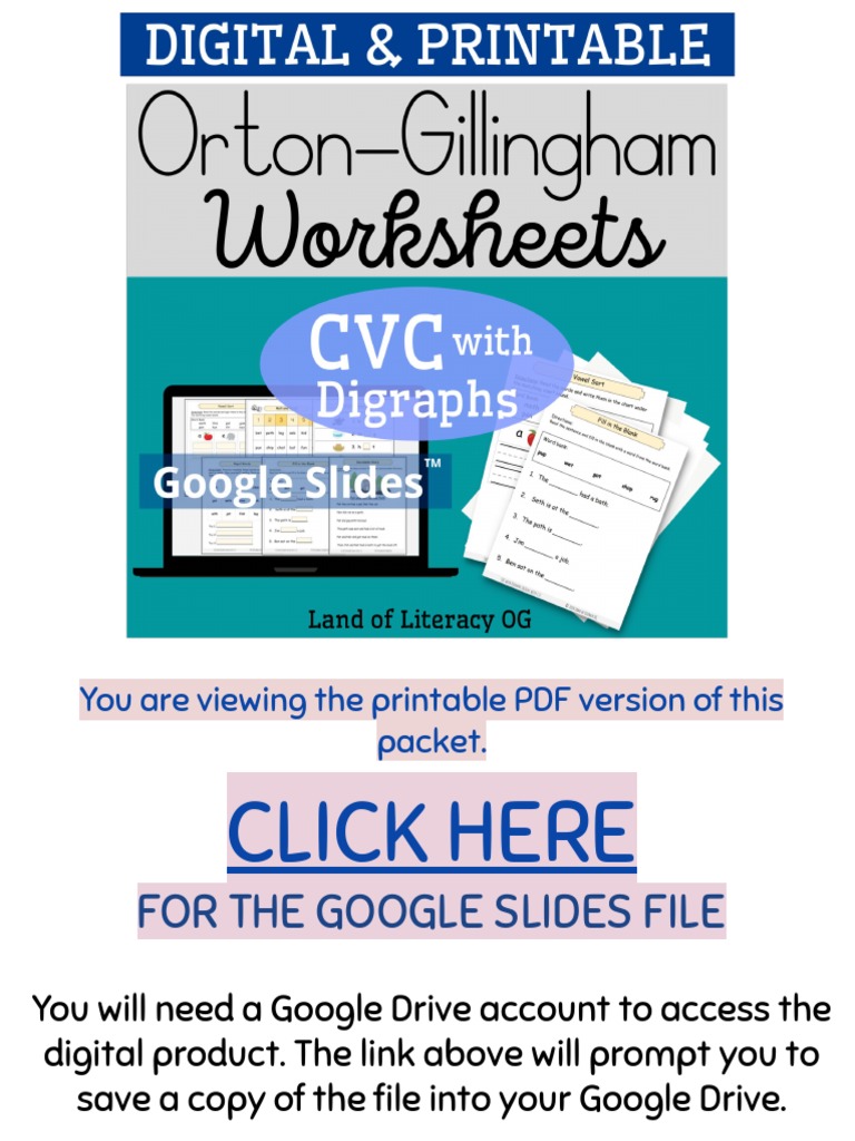 Orton Gillingham Decodable Worksheets | PDF | Communication