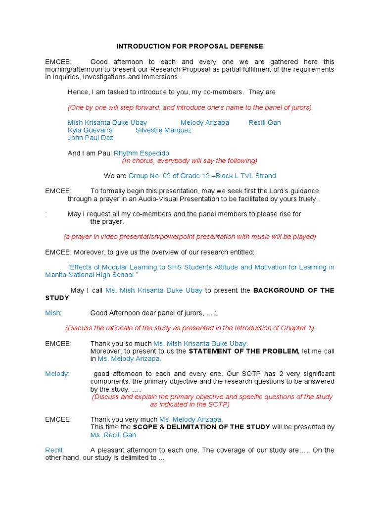 An Introduction to the Research Proposal on the Effects of Modular ...
