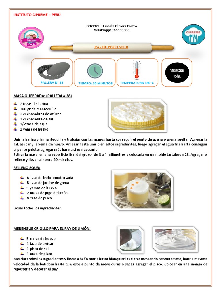 Merengue Criollo y Masa Quebrada | PDF | Huevo como alimento | Mantequilla