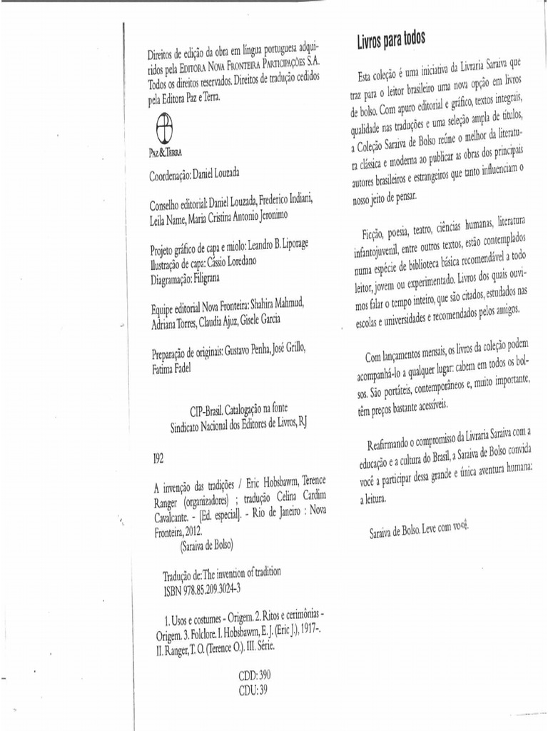 RANGER, Terence - A Invenção Da Tradição Na África Colonial | PDF