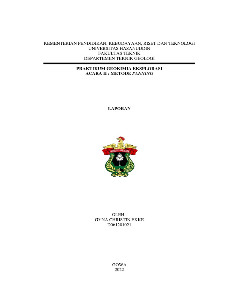 Praktikum Metode Panning Geokimia | PDF