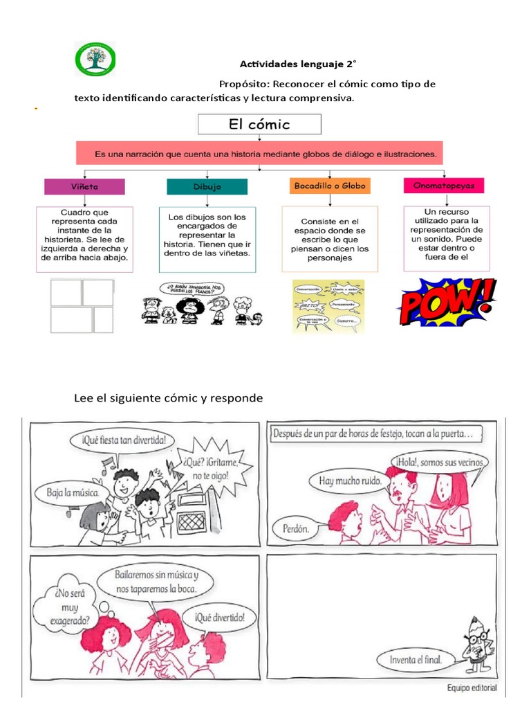 Actividad El Comic 2do | PDF