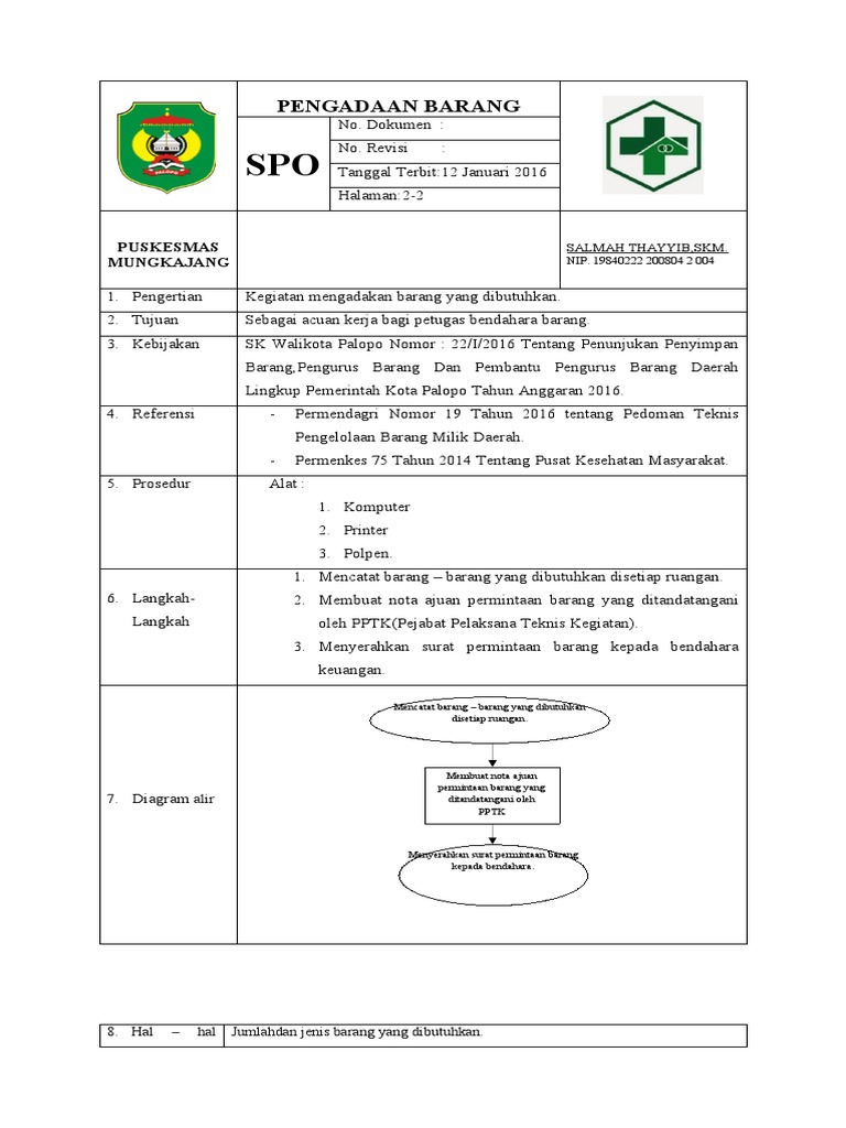 SPO Pengadaan Barang (ATK) | PDF