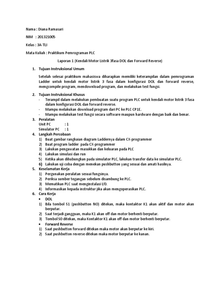 Diana Ramasari - 3A TLI - Laporan Praktikum | PDF