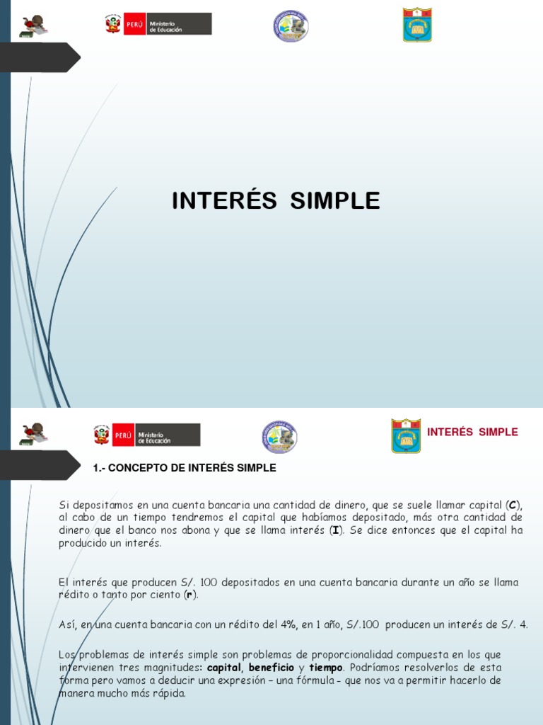 Interes Simple | PDF | Bancos | Interés