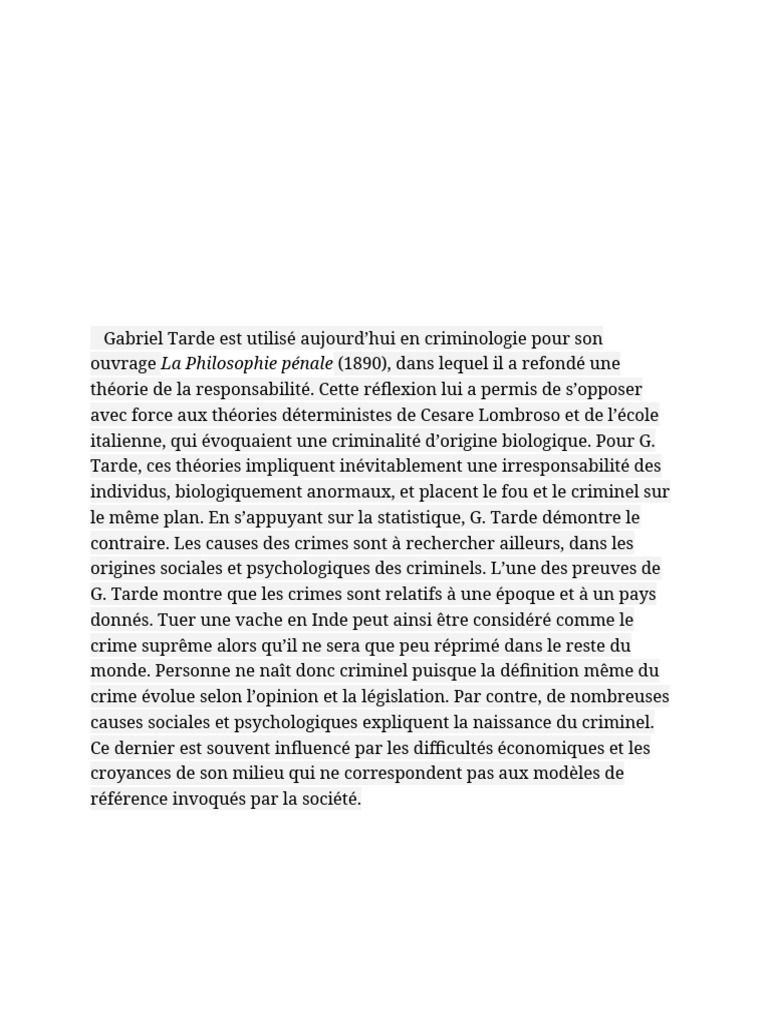 Tarde Gabriel | PDF | Sciences sociales | Philosophie
