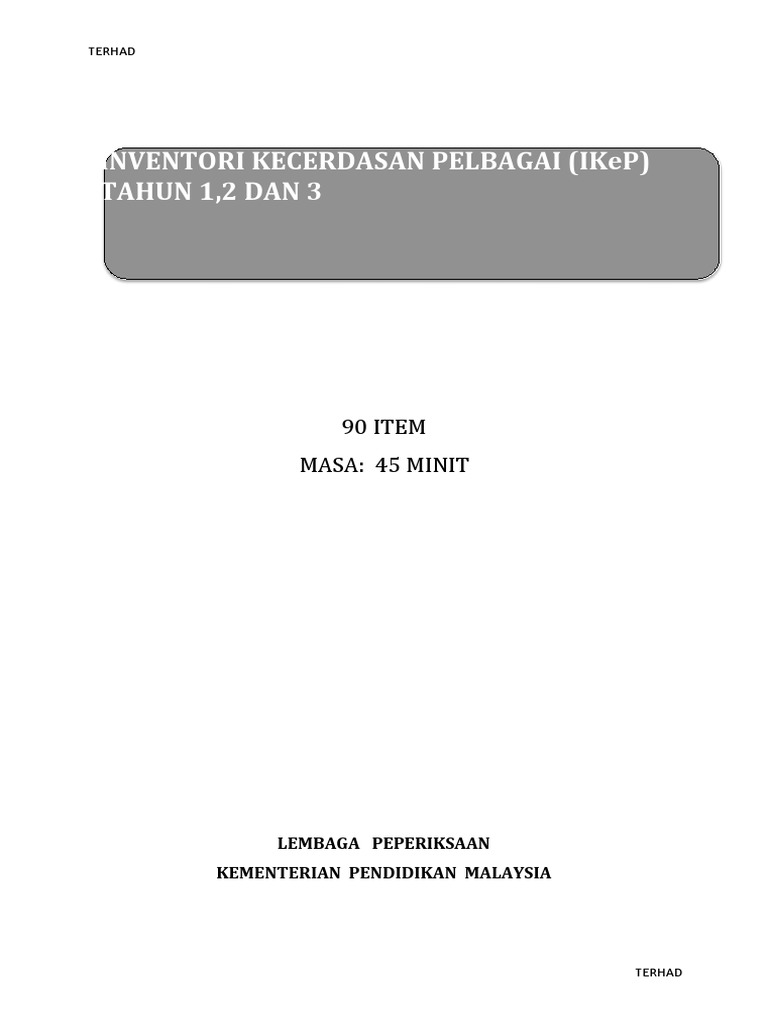 IKeP Tahun 6 2016 | PDF