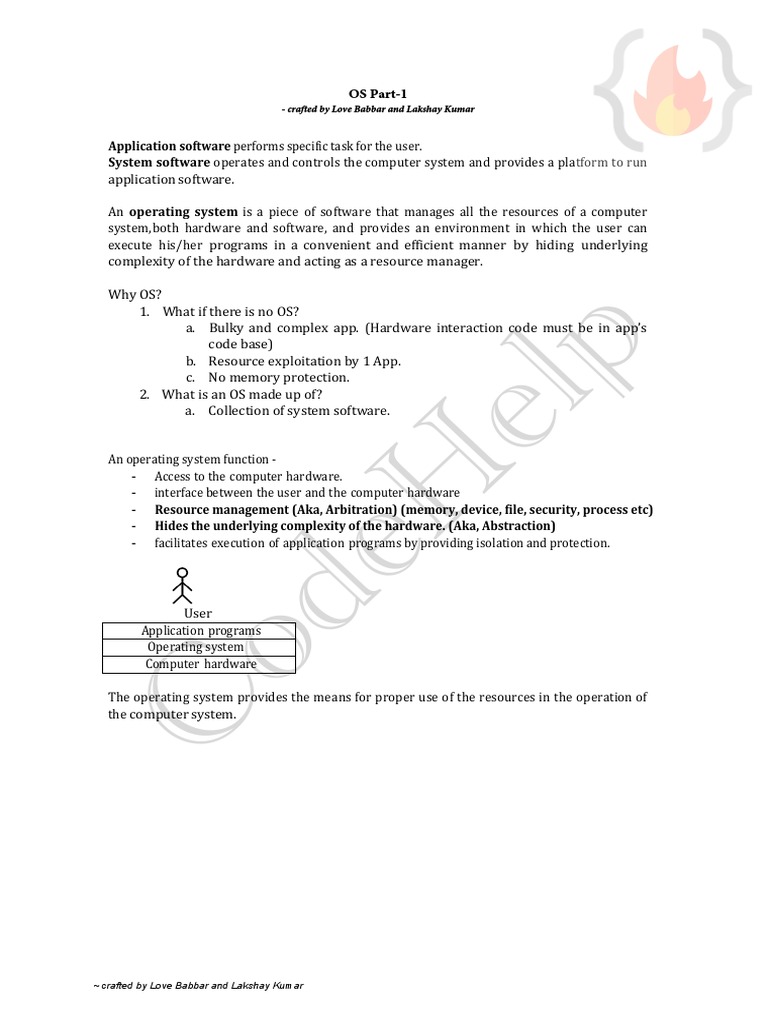 OS Part-1 | PDF | Thread (Computing) | Booting