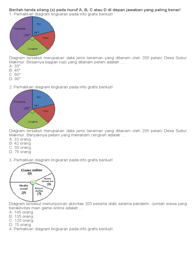 Latihan Soal Diagram Lingkaran | PDF