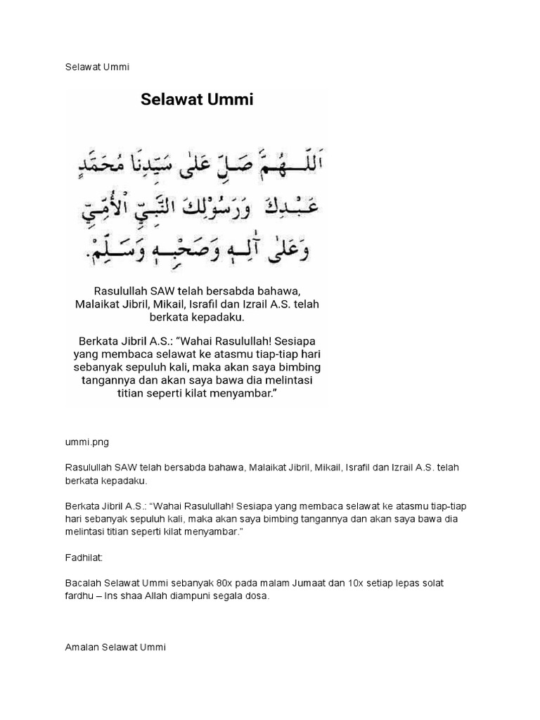 Sholawat Ummi | PDF