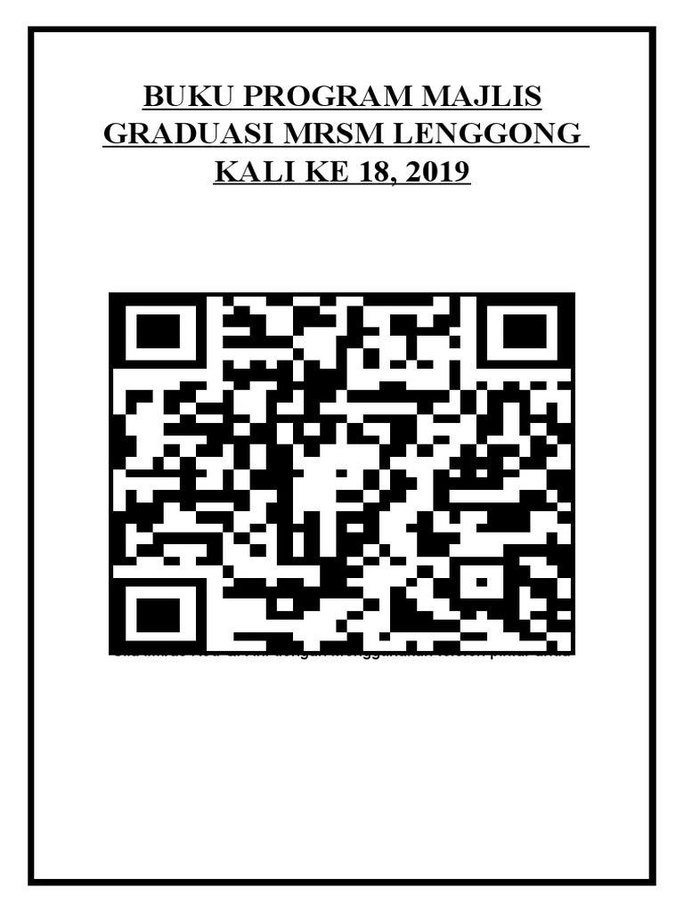 Buku Program Majlis Graduasi MRSM Lenggong | PDF