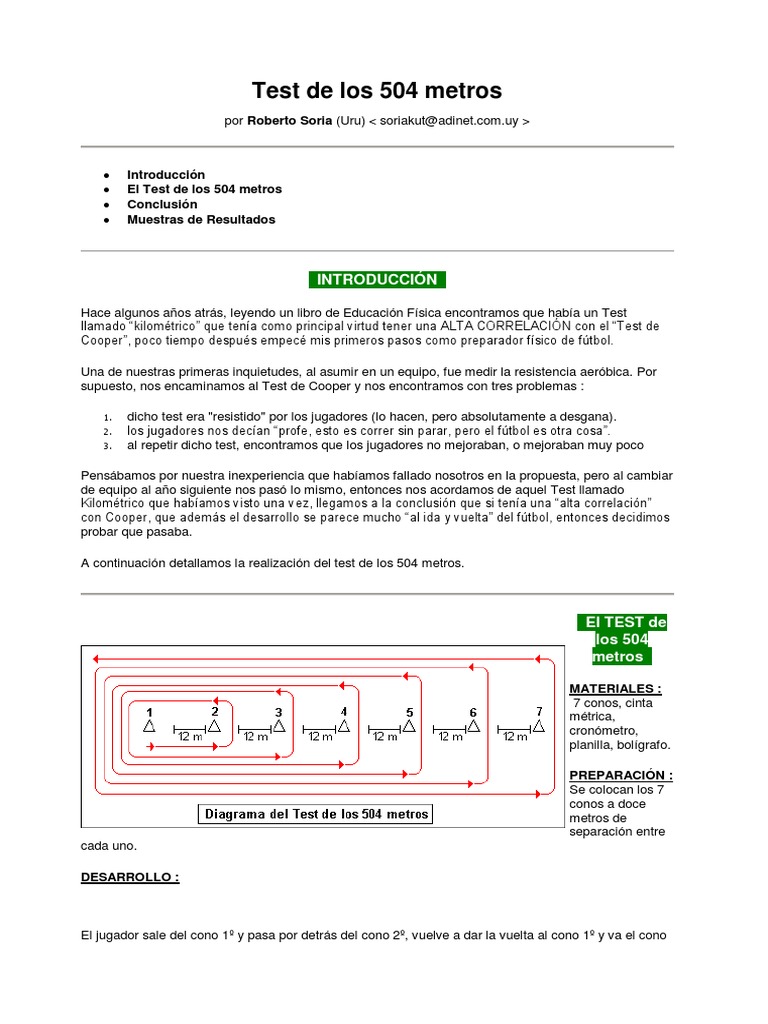 Test de Los 504 Metros | PDF Test de Los 504 Metros | PDF