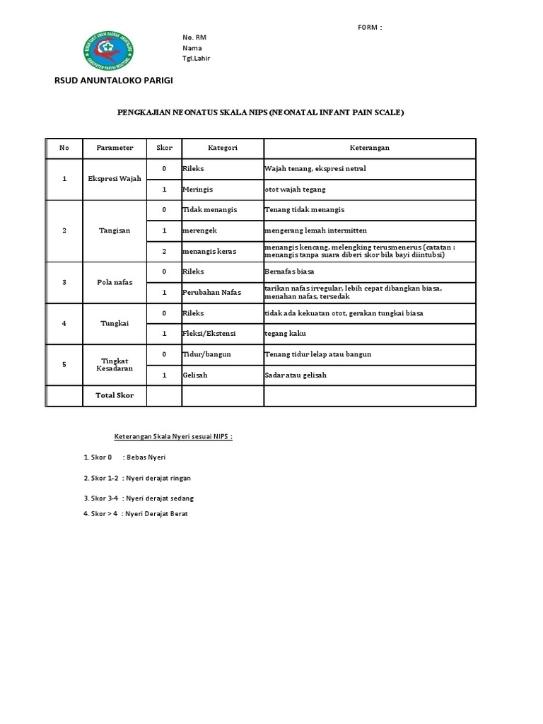 PENGKAJIAN NEONATUS SKALA NIPS FIXfix | PDF