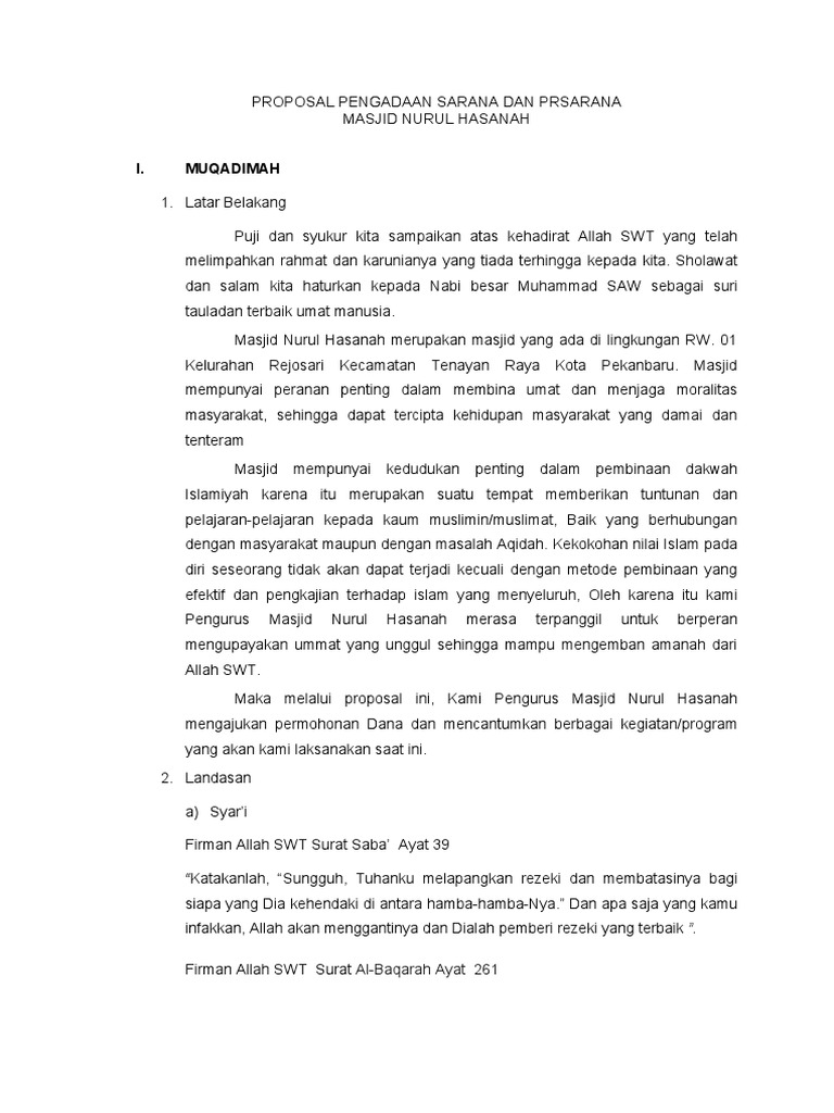 Proposal Pengadaan | PDF