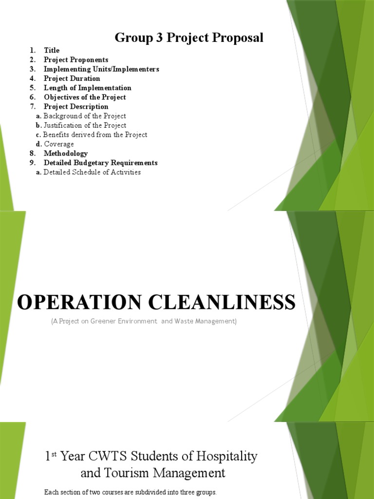 Opertion Cleanliness Project Proposal Group 3 | PDF | Waste | Recycling