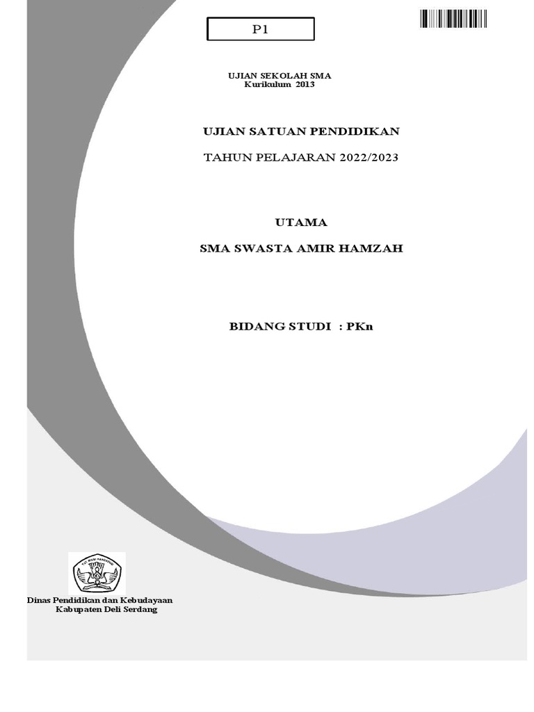 Soal US PKN Kelas XII | PDF