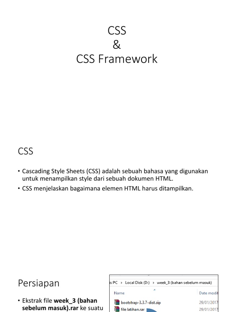 Minggu 3 CSS Dan Framework CSS | PDF