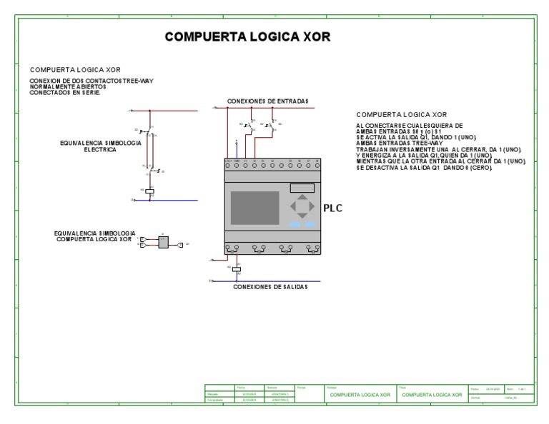 COMPUERTA LOGICA XOR O INVERSOR (PDF) | PDF | Puerta lógica | Edad de ...