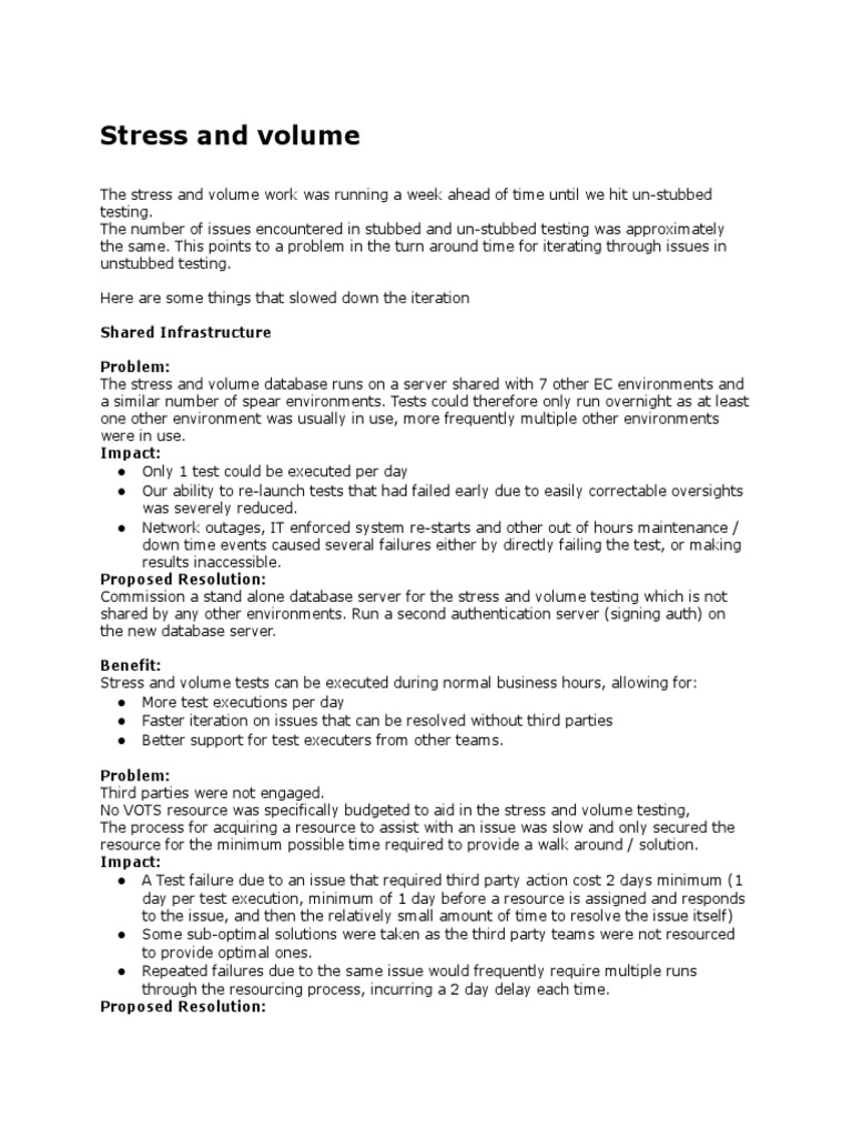 Stress and volume testing iteration speed | PDF | Computer Science ...