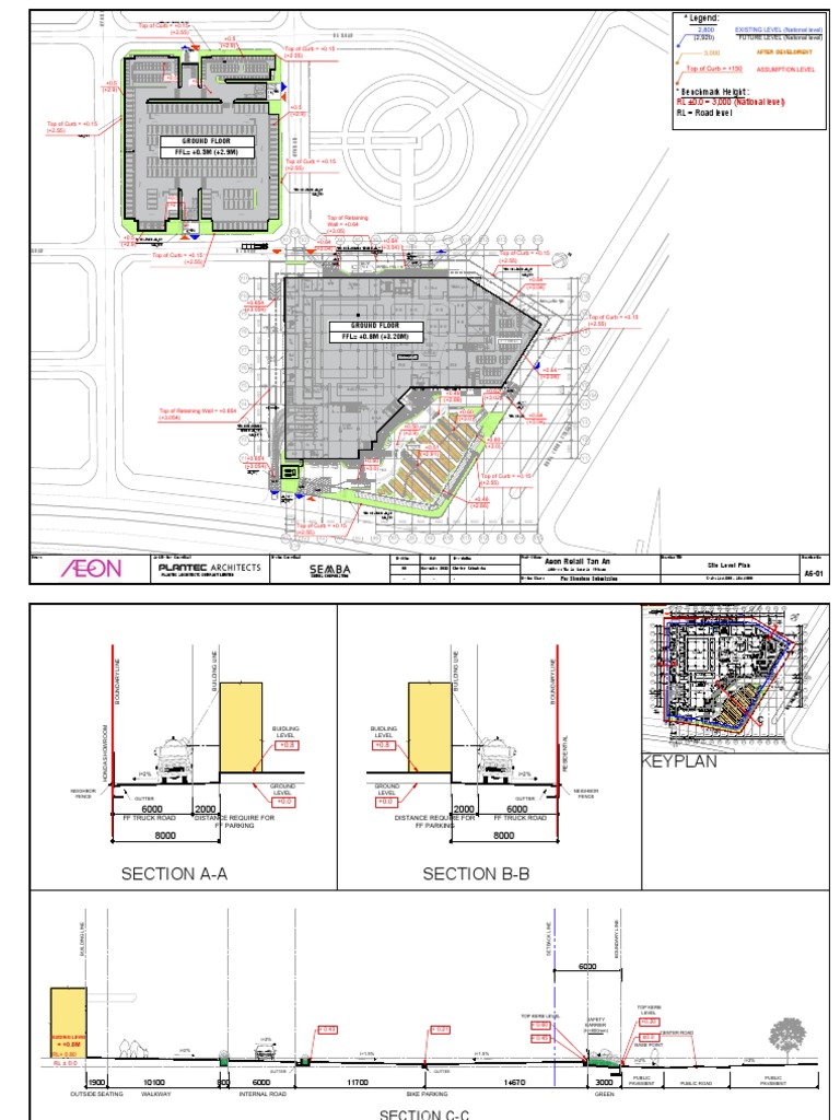 Ground Floor FFL +0.5M (+2.9M) : Benchmark Height: RL Road Level | PDF