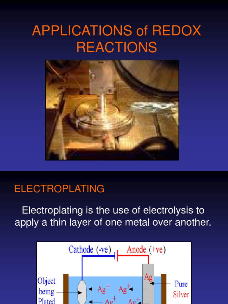 Applications of Redox | PDF