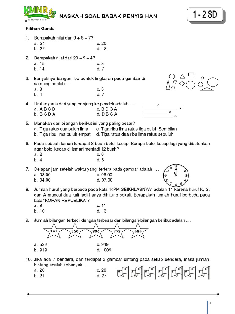 Soal Penyisihan KMNR 12 1-2 TANPA JAWABAN | PDF