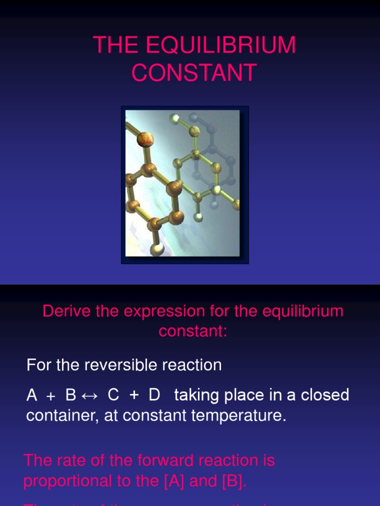 Equilibrium Constant | PDF
