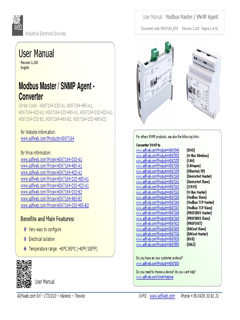 Converter RS485 To SNMP | PDF | Integer (Computer Science) | Byte