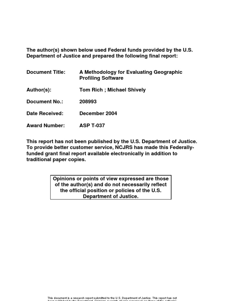 A Methodology For Evaluating For Geographic... | PDF